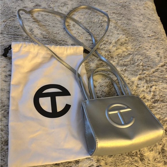 Telfar | Bags | Telfar Silver Mini Shopping Bag | Poshmark
